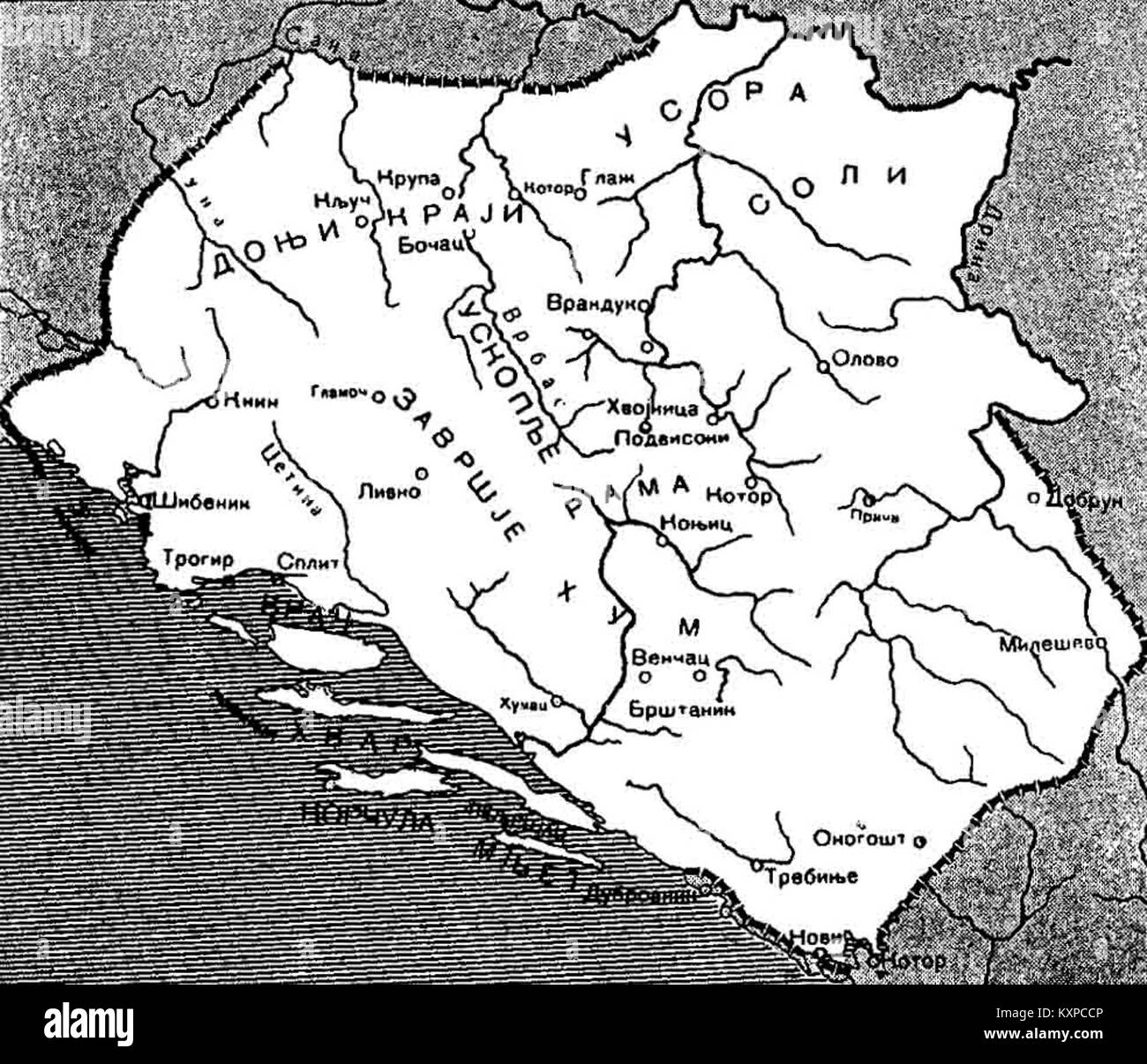 A historical depiction of Bosnia during the reign of King Tvrtko I ...
