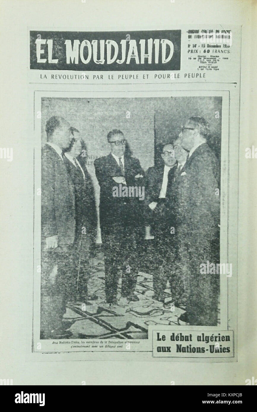 El Moudjahid Fr (57) - 15-12-1959 - Le débat algérien aux Nations-Unis ...