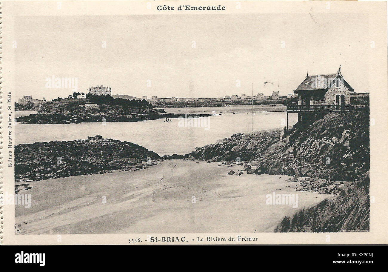 View of Saint-Briac-sur-Mer on the Emerald Coast, France, showing ...