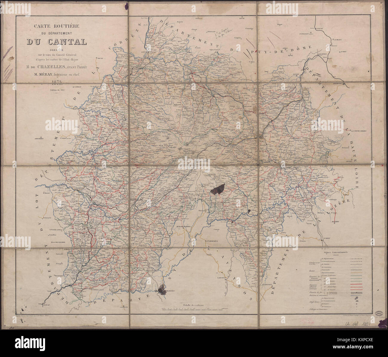 French road map hi-res stock photography and images - Alamy
