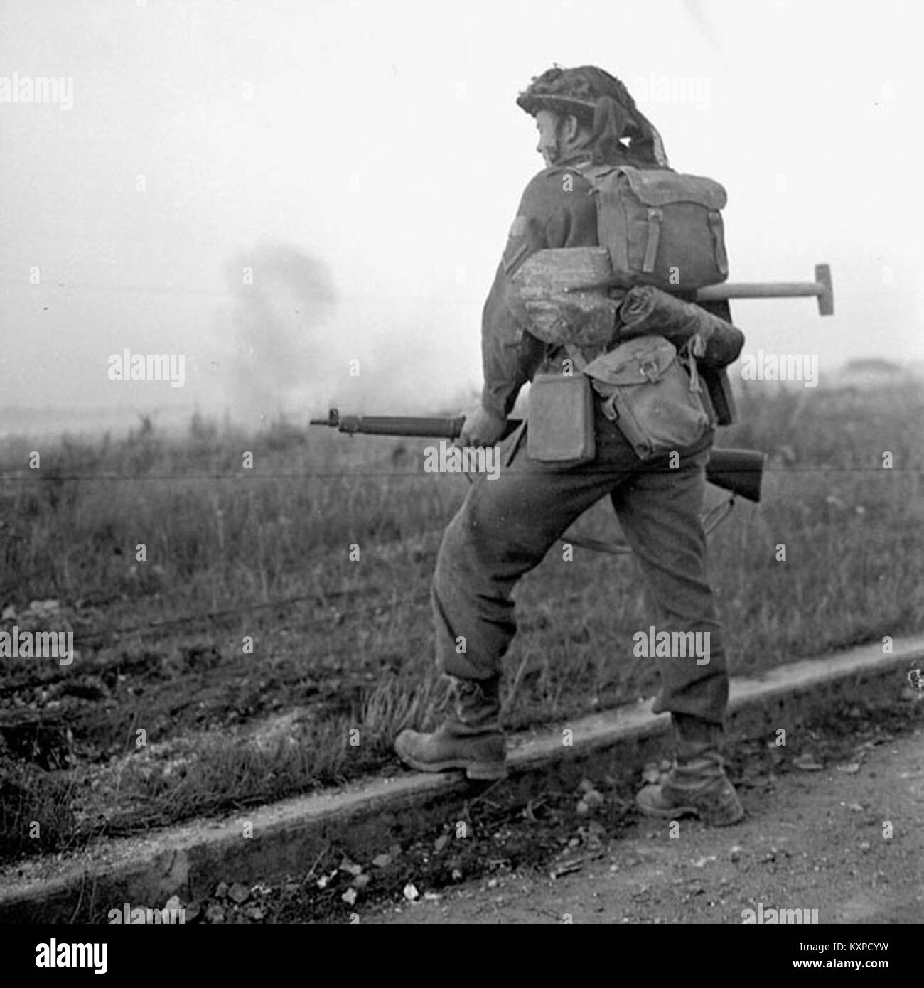 This historical photograph from July 25, 1944, captures a moment during ...