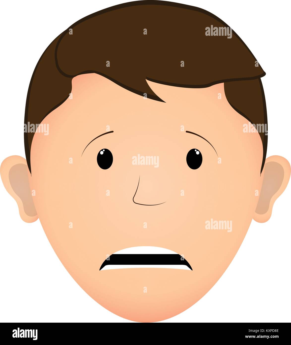 Worried man avatar Stock Vector Image & Art - Alamy
