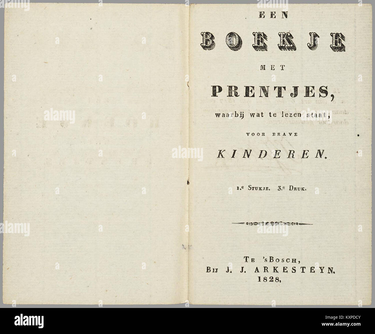 This book, *Een boekje met prentjes waarbij wat te lezen staat voor ...