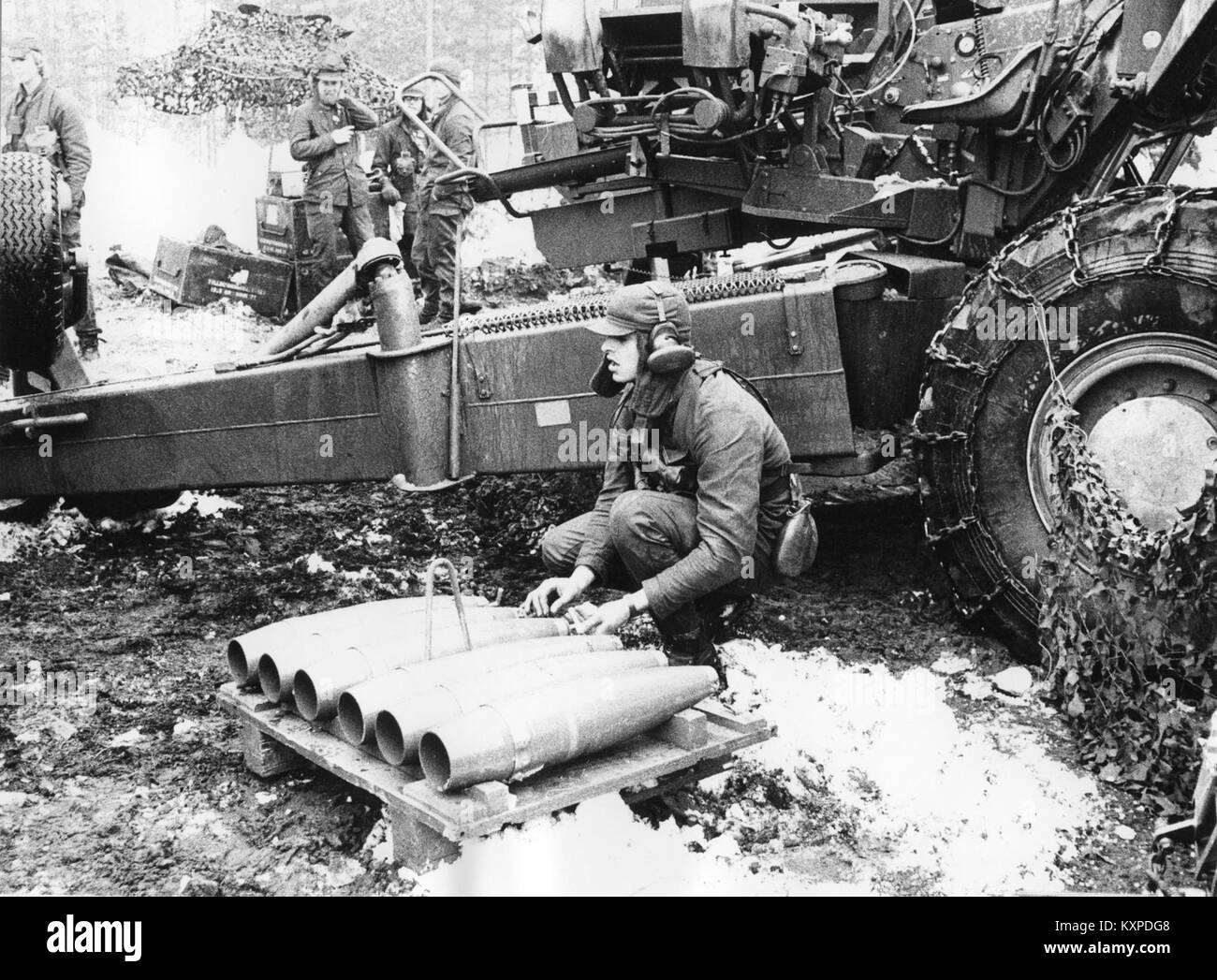 Equipment in field Black and White Stock Photos & Images - Alamy