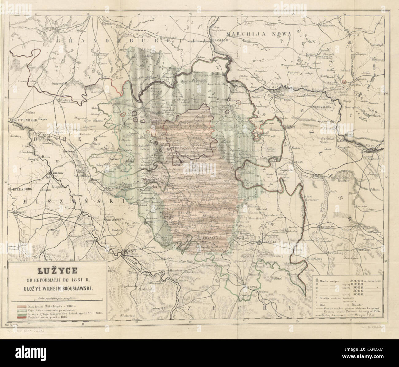An 1861 work by Boguslawski studying the Sorbian settlements in the ...