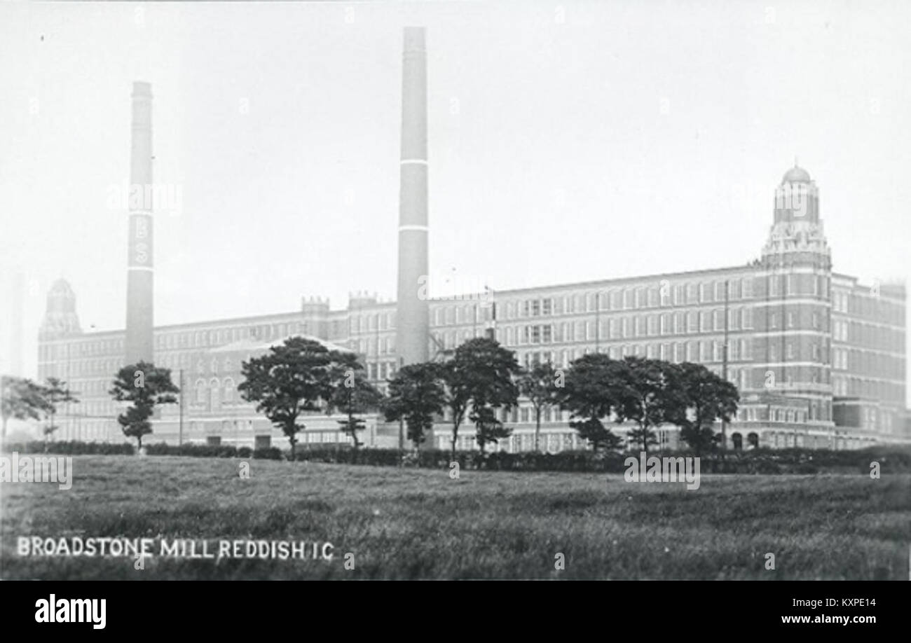 Broadstone Mill, Reddish c.1907 Stock Photo - Alamy