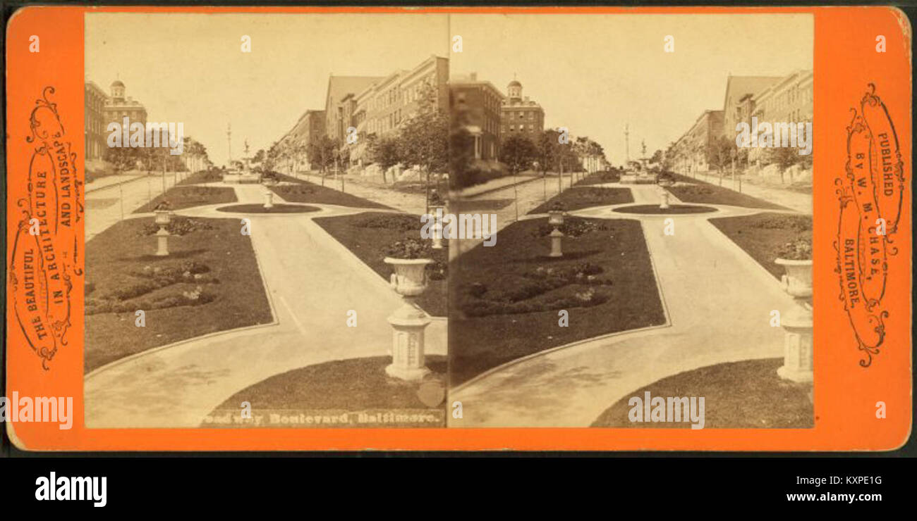 Photograph by W. M. Chase depicting Broadway Boulevard in Baltimore ...