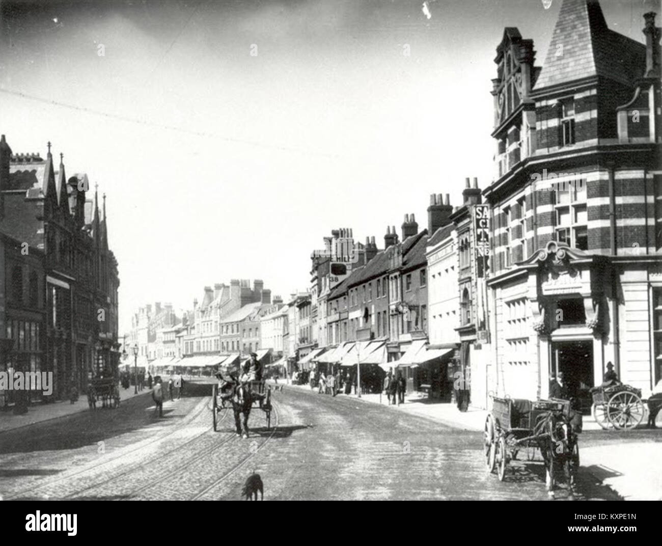 Broad Street, Reading, looking westwards from the corner of Cross ...