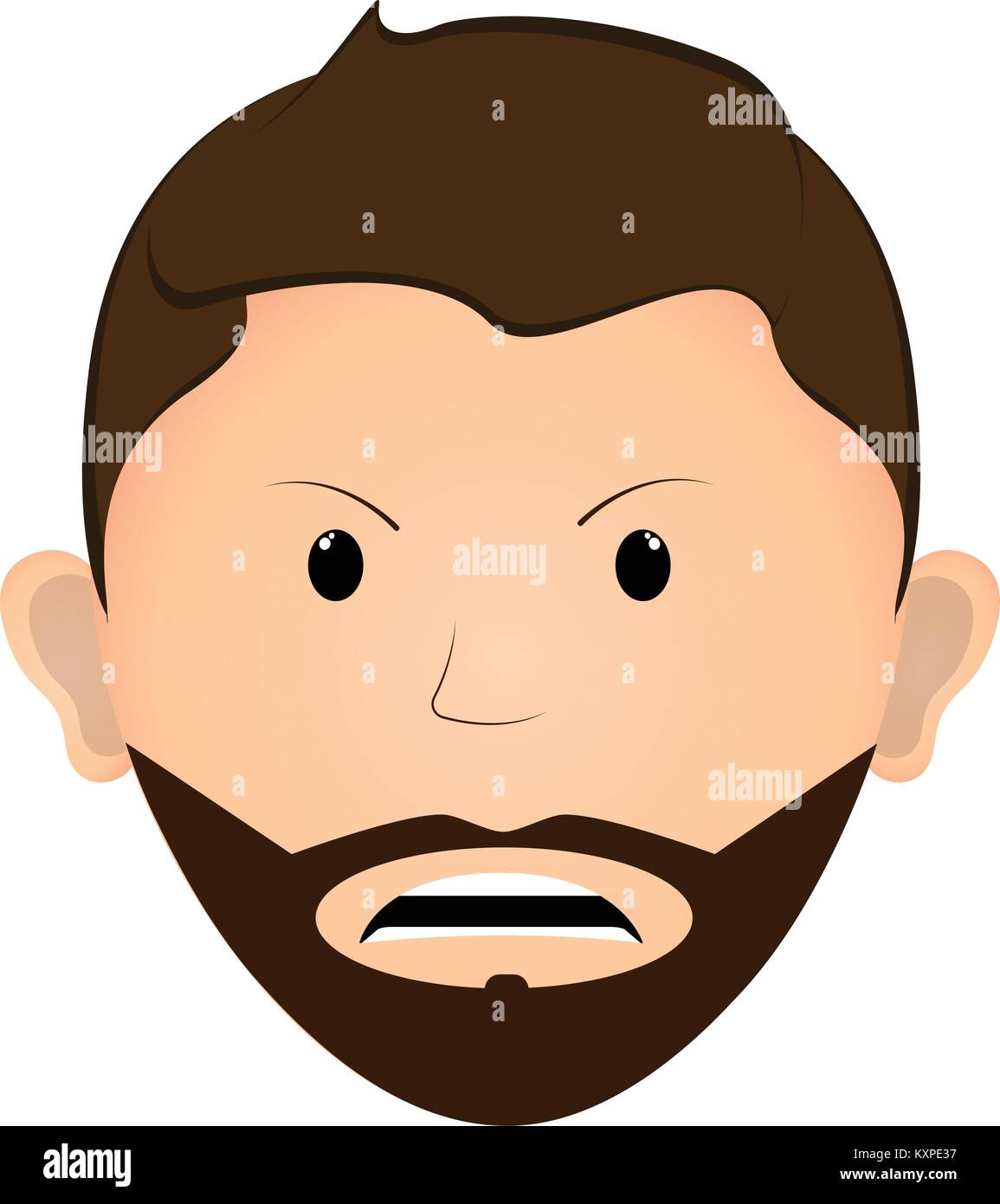 Angry man avatar Stock Vector Image & Art - Alamy