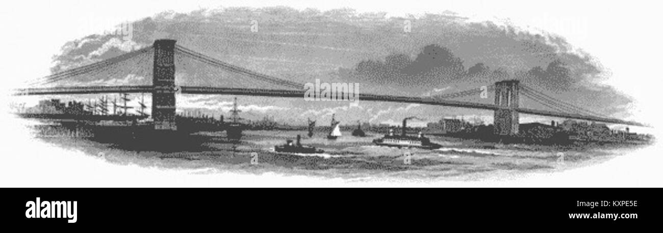 The Brooklyn Bridge, completed in 1883, is an iconic suspension bridge ...