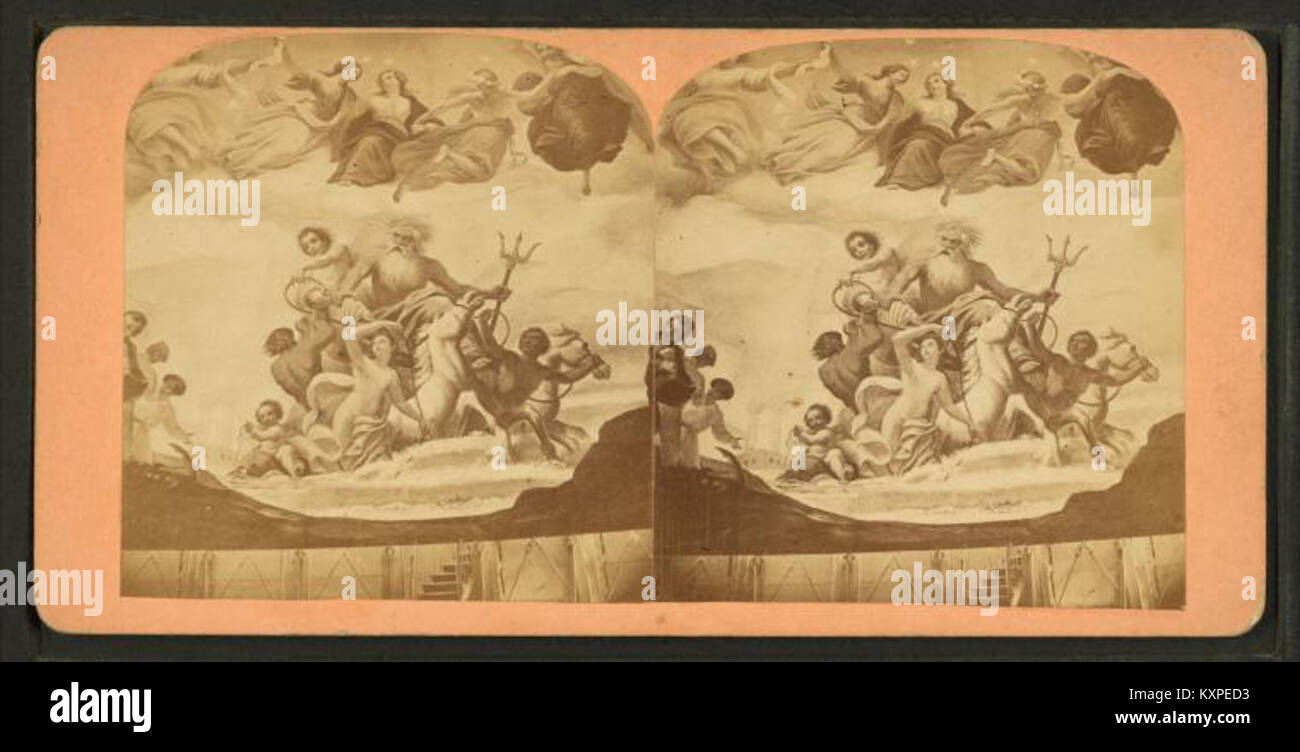 This image depicts one of Brumidi's allegorical paintings in the dome ...