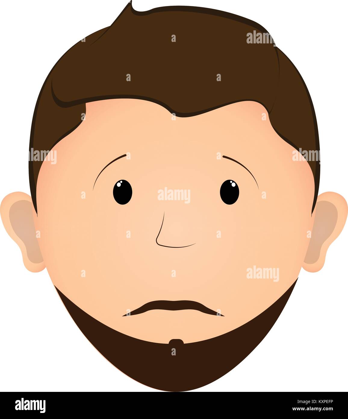 Worried man avatar Stock Vector Image & Art - Alamy