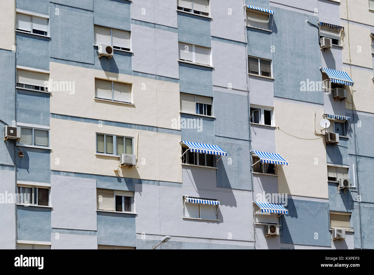 Common block of flats exterior facade Stock Photo - Alamy