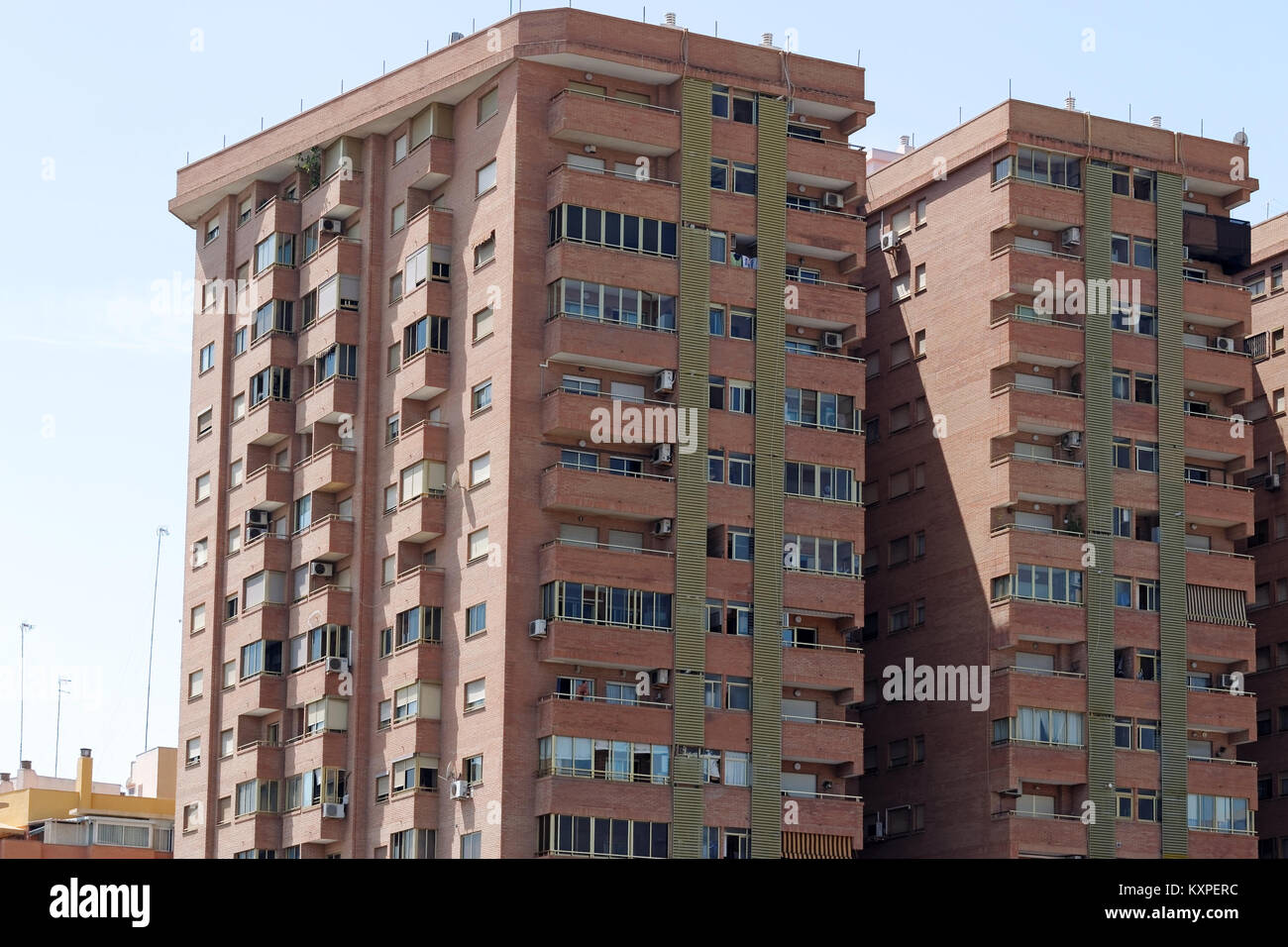 Common block of flats exterior facade Stock Photo - Alamy