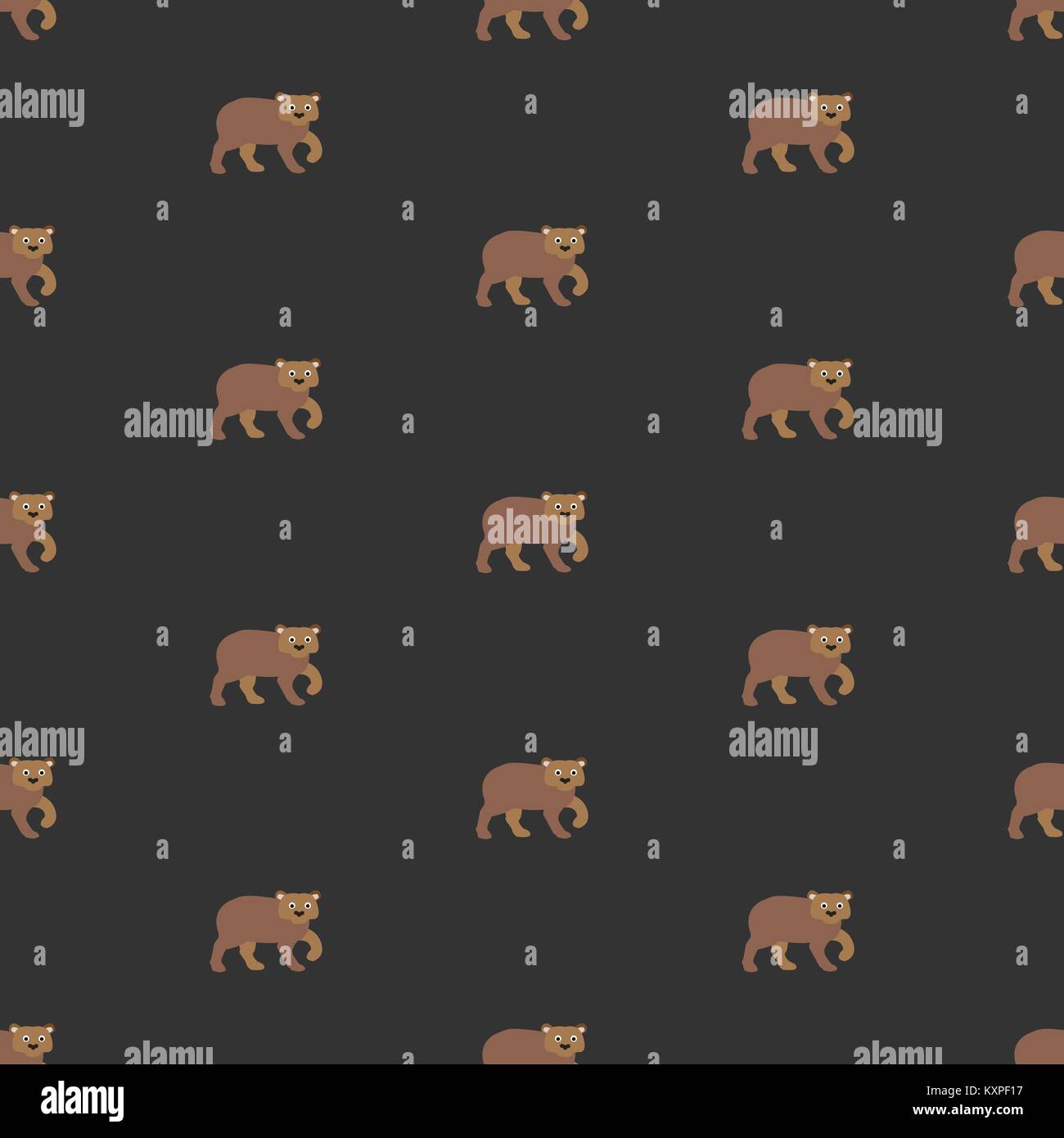 Seamless pattern with brown bears pattern Vector Illustration Stock ...
