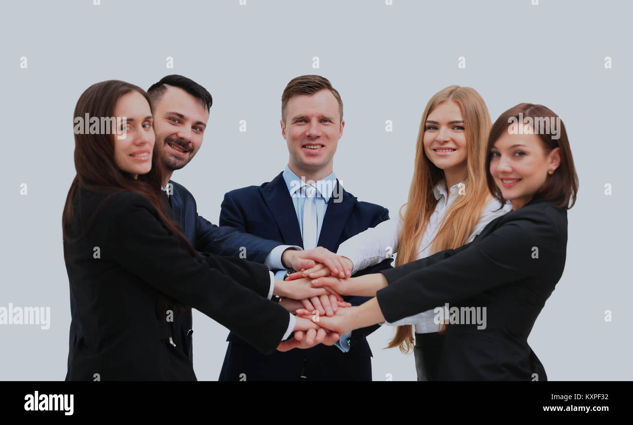 business team isolated over white background Stock Photo - Alamy
