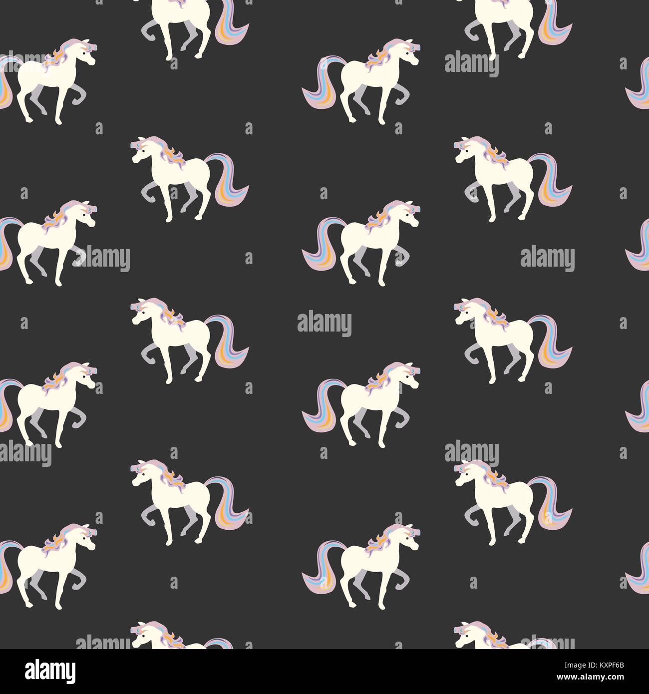 Seamless horses pattern vector vectors hi-res stock photography and ...