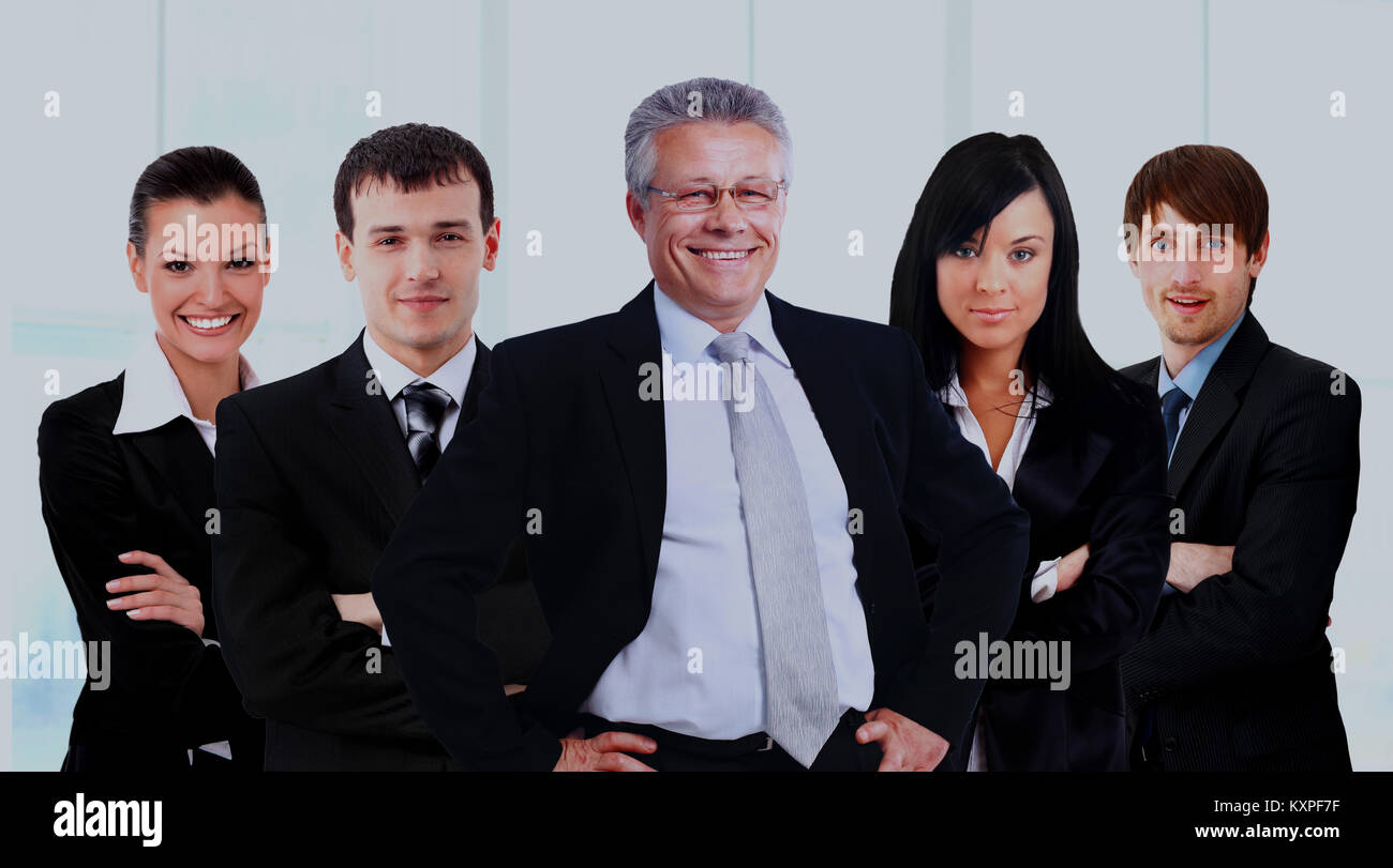 business man and his team isolated over a white background Stock Photo ...