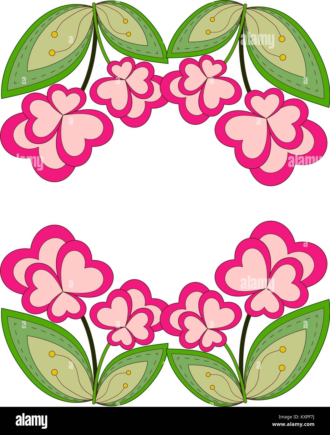 Plant border isolated Stock Vector Images - Alamy