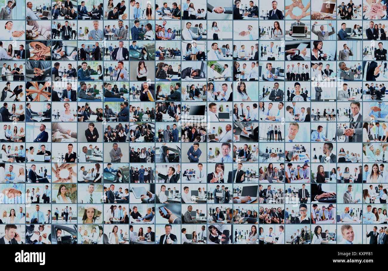 Business collage made of many business pictures Stock Photo - Alamy