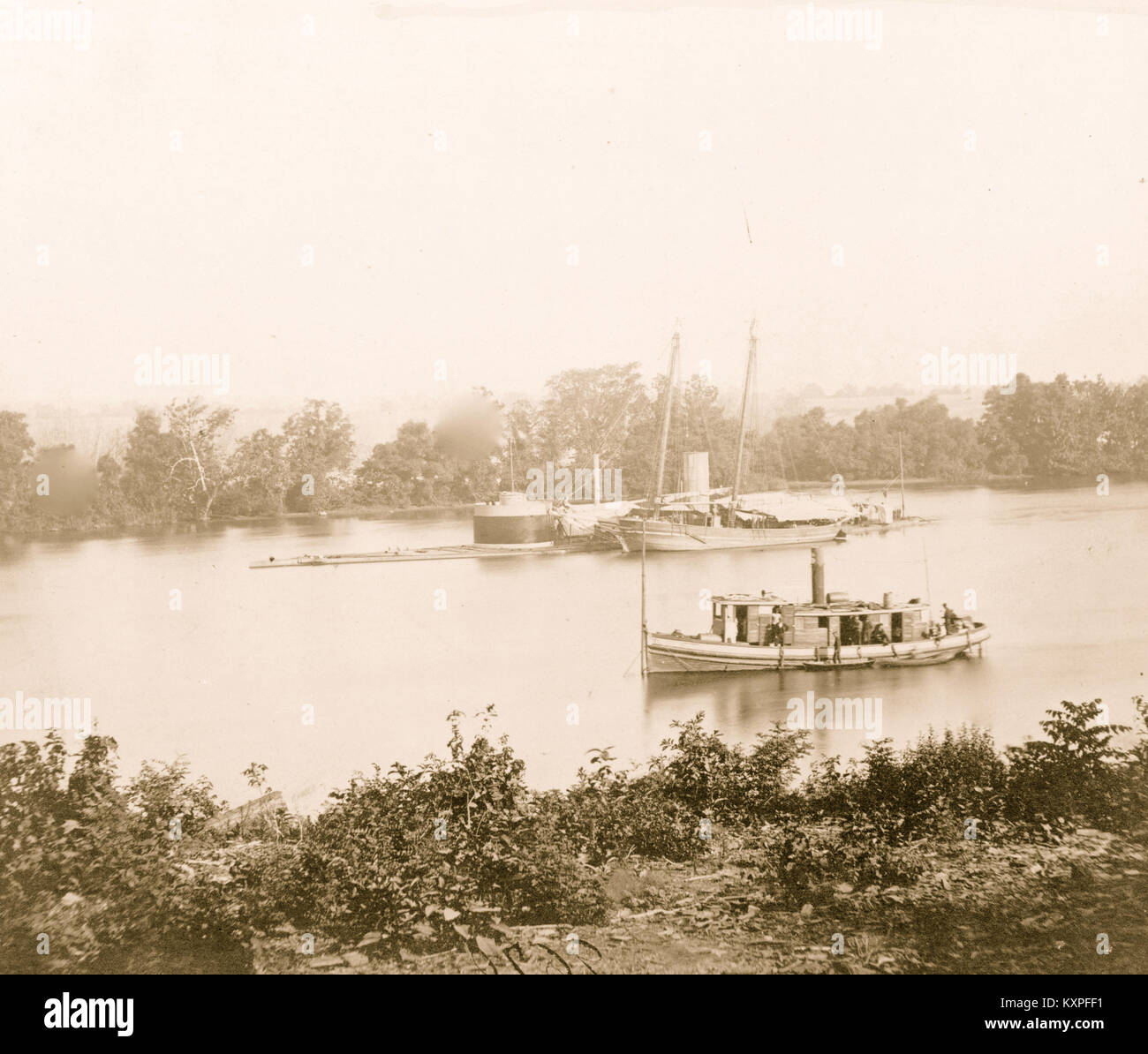 The Monitor CANONICUS, James River, Va Stock Photo - Alamy