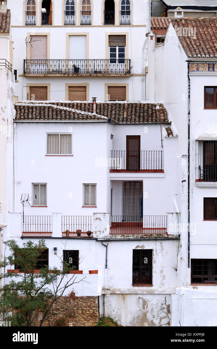 White houses in the Andalusian village of Ronda, Spain Stock Photo - Alamy