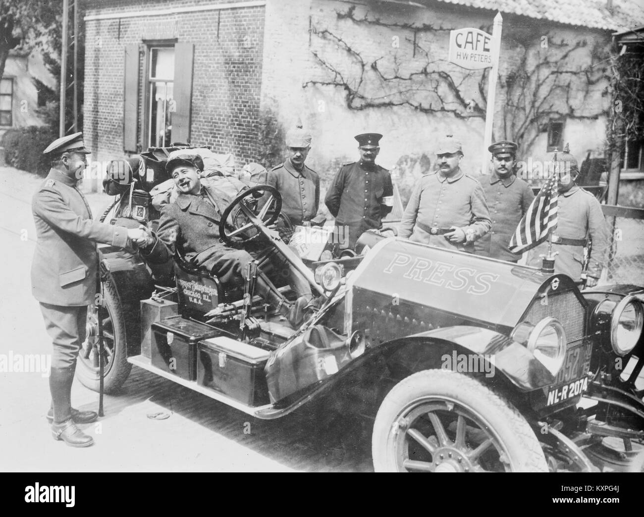 Tsarist Troops parade and pass in Review in Formation across field ...