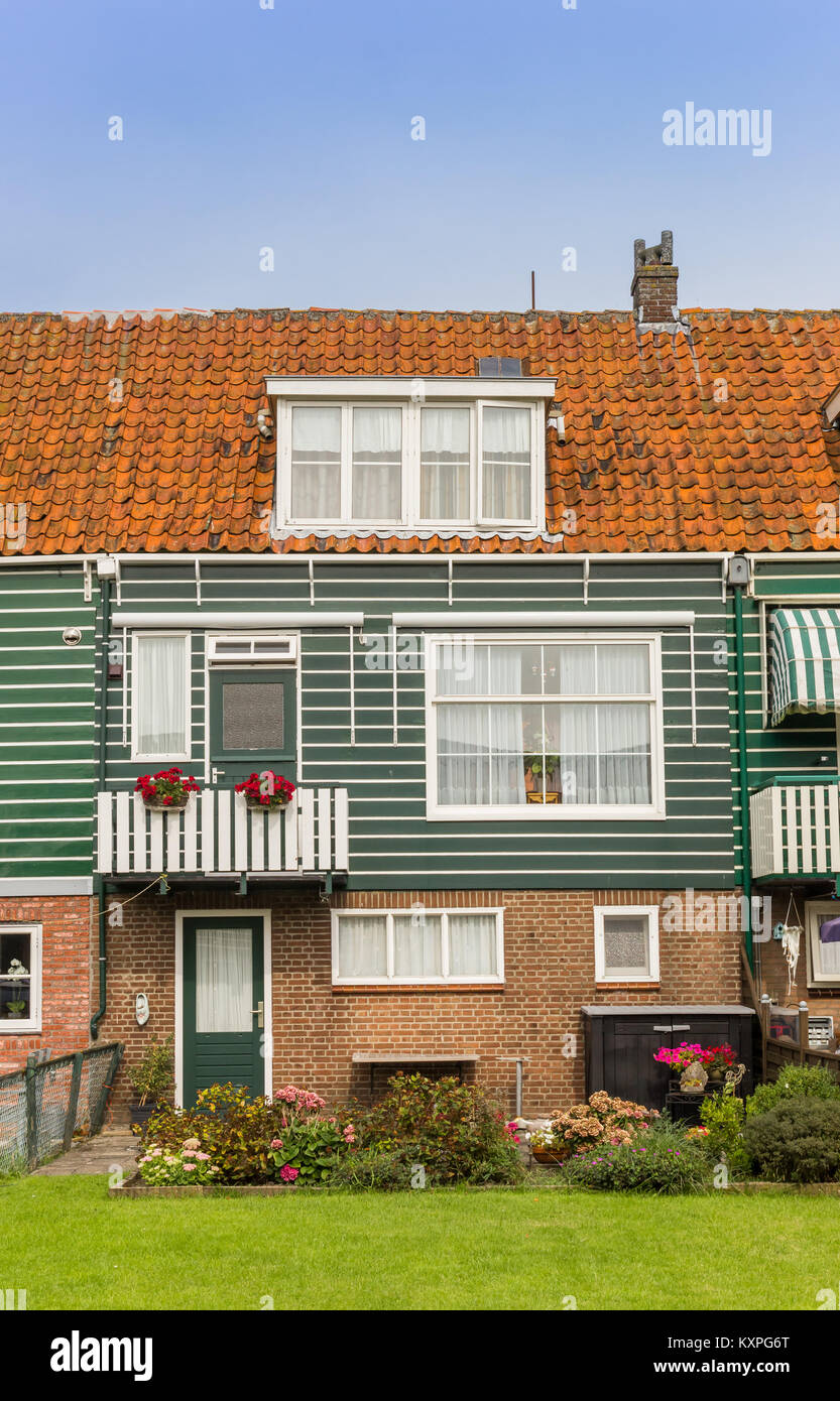 Typical house with wooden balcony in old town hi-res stock photography ...