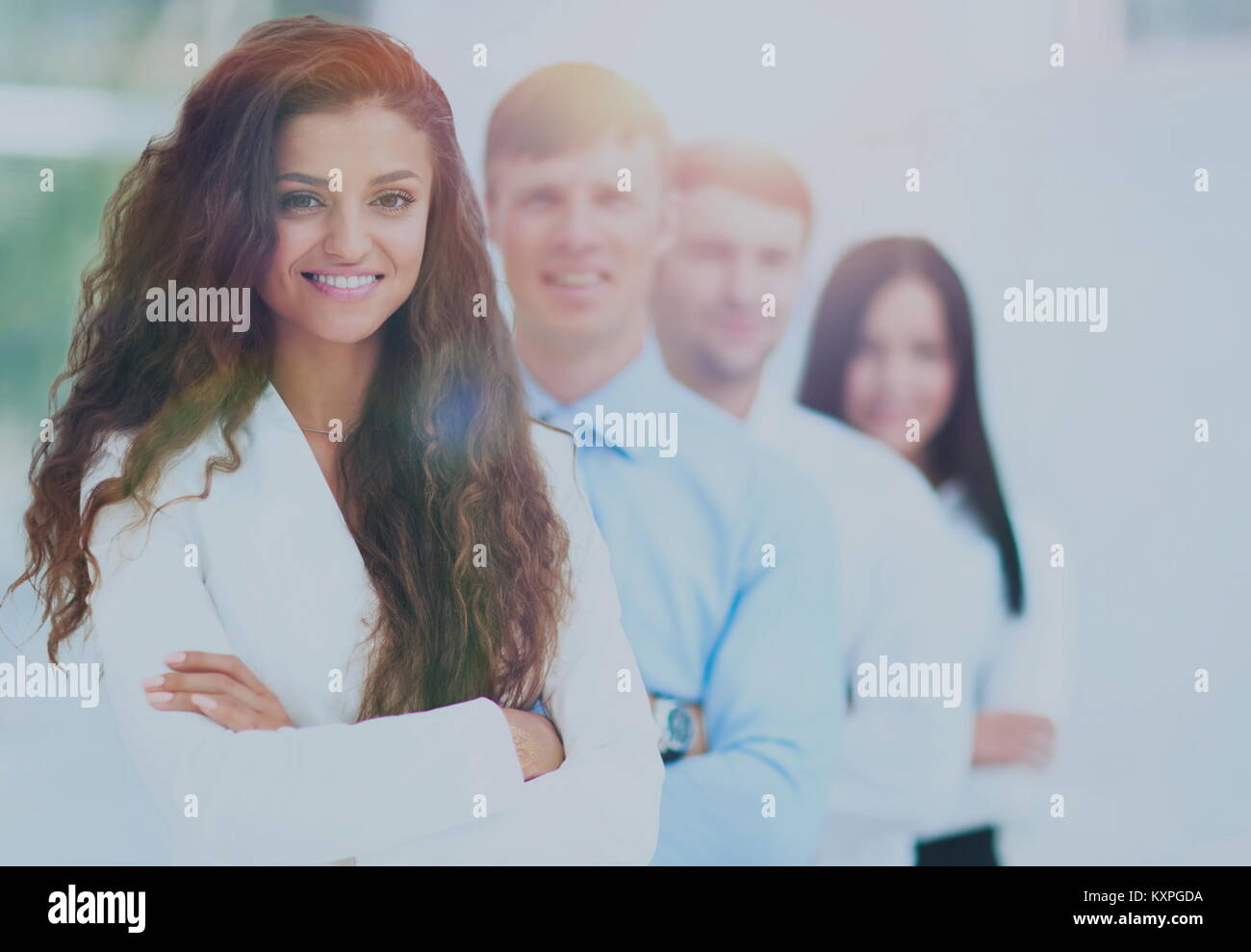 Group portrait of a professional business team Stock Photo - Alamy