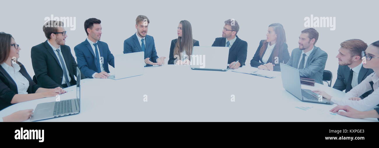 business team working at meeting "round table" and discuss propo Stock ...