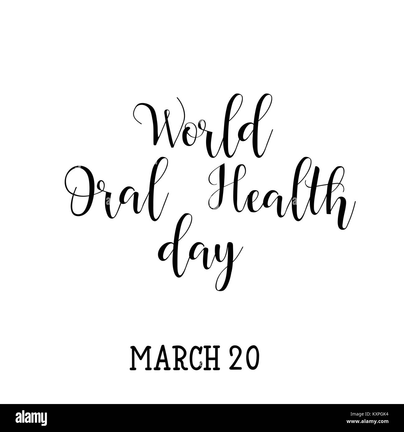 World Oral Health Day Vector Hand Drawn Illustration Stock Vector