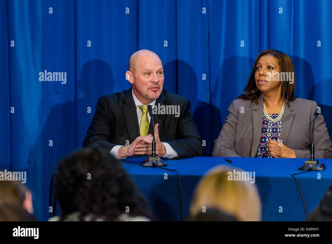 New York, USA. 10th Jan, 2018. UFT President Michael Mulgrew - Mayor ...