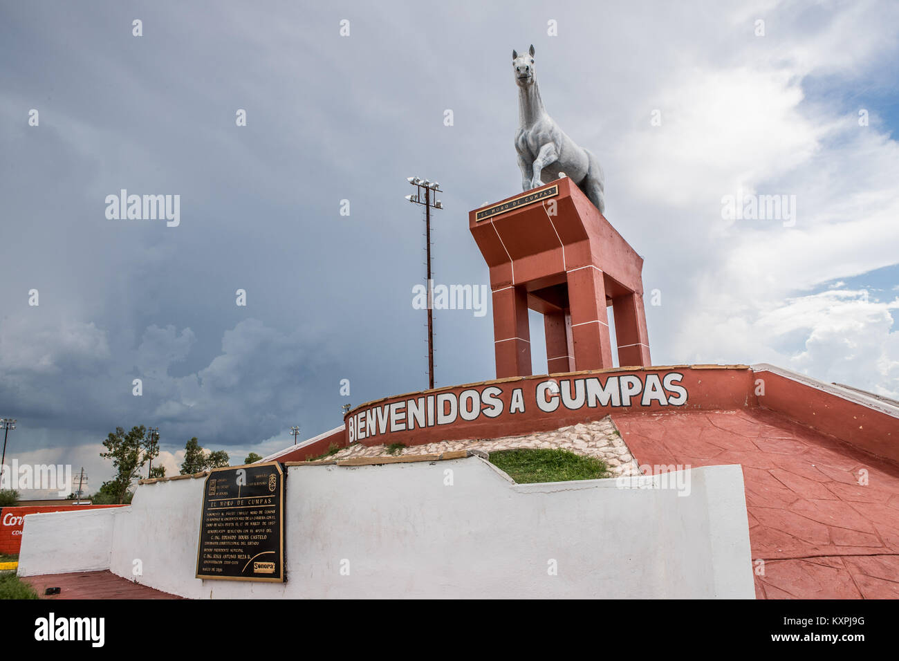 Silver statue in homnor to famous racehorse called El Moro or El Moro ...