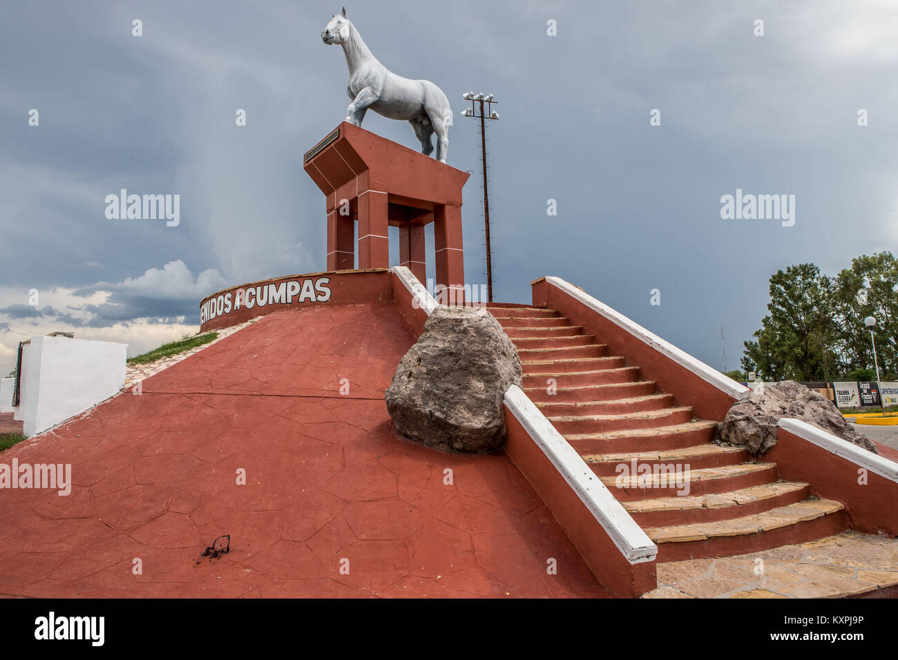 Silver statue in homnor to famous racehorse called El Moro or El Moro ...