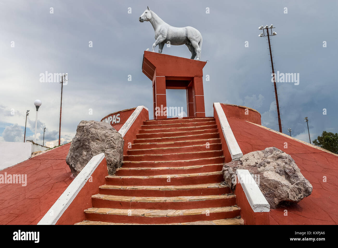 Silver statue in homnor to famous racehorse called El Moro or El Moro ...