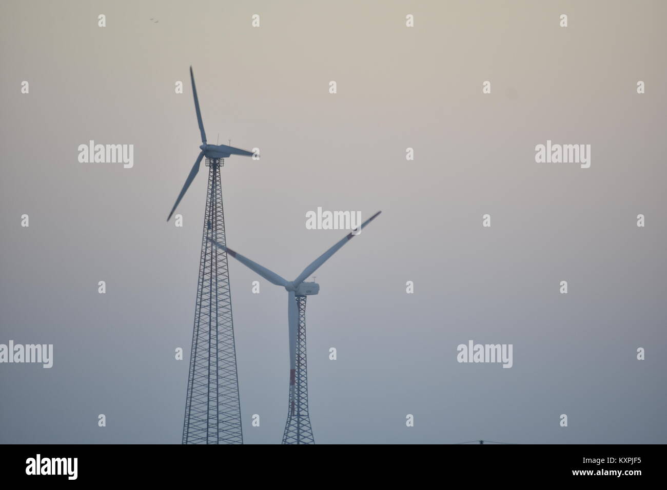 modern windmills in thar desert jaisalmer rajasthan india Stock Photo ...