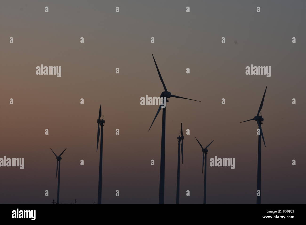 modern windmills in thar desert jaisalmer rajasthan india Stock Photo ...