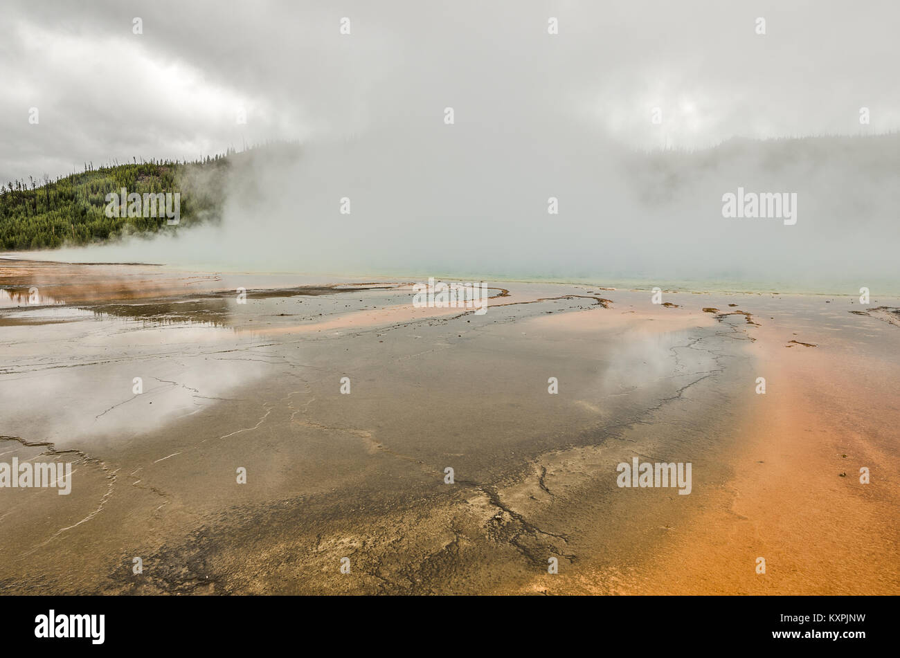 On a misty, damp day with a breeze, the view was changing constantly at ...