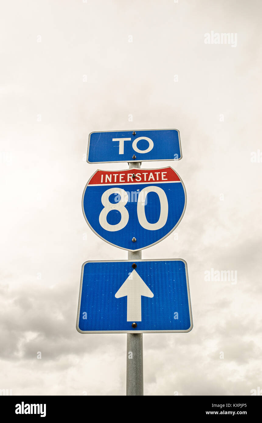 Interstate 80 sign hi-res stock photography and images - Alamy