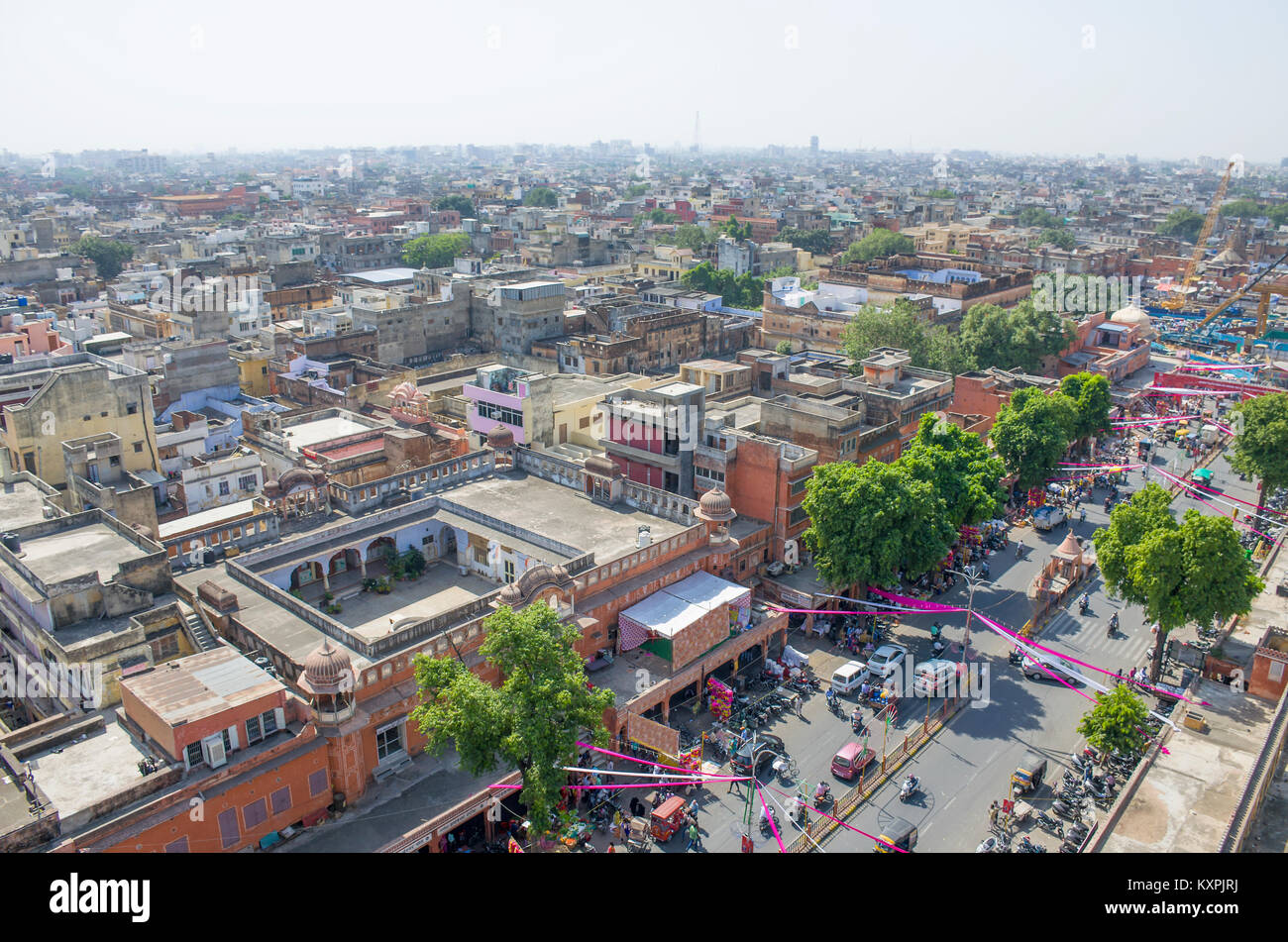 Landscape of the city of Jaipur in India the top view Stock Photo - Alamy