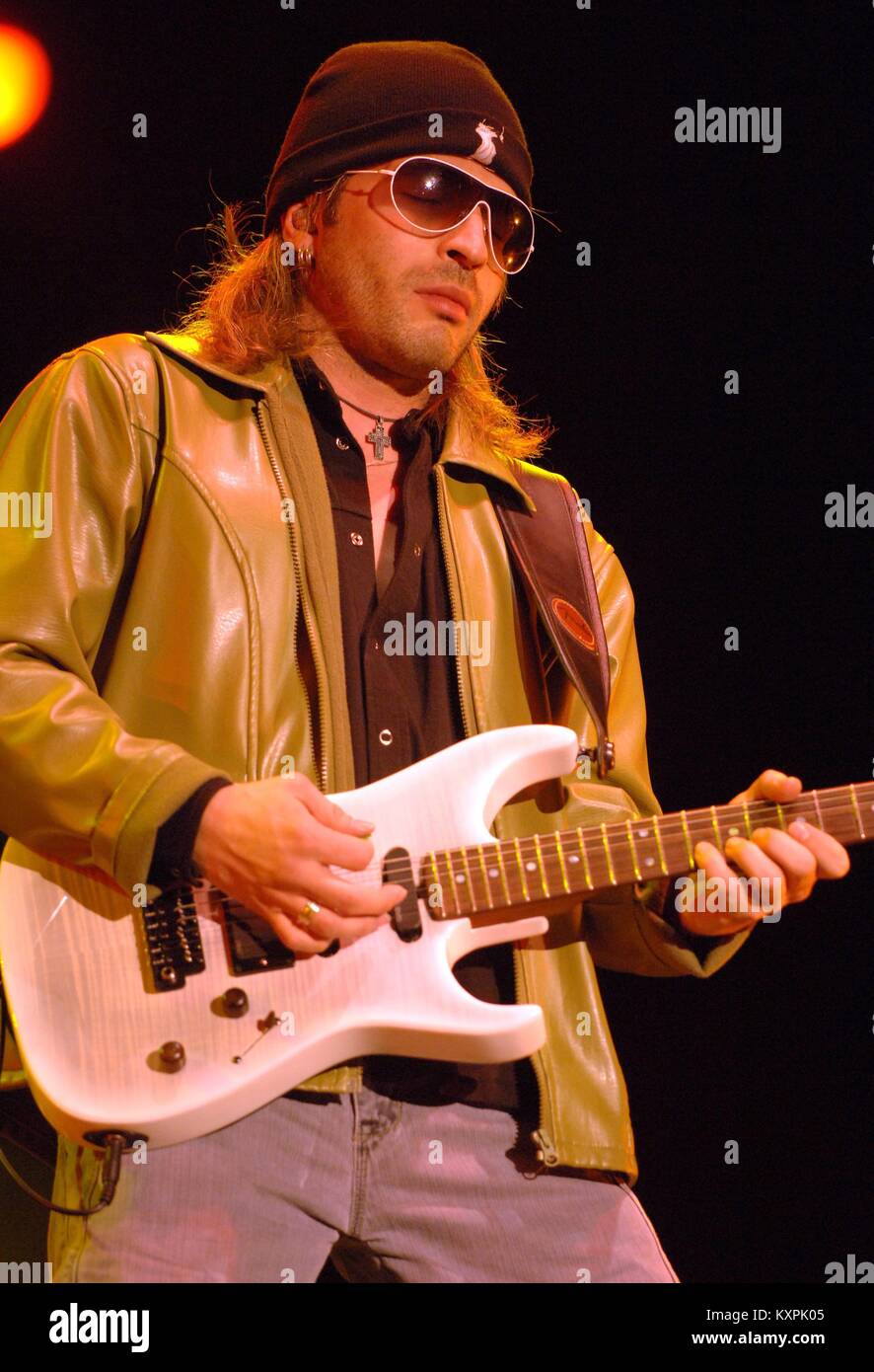 Mexican pop band Mana performing live at The Foro Sol in Mexico City ...