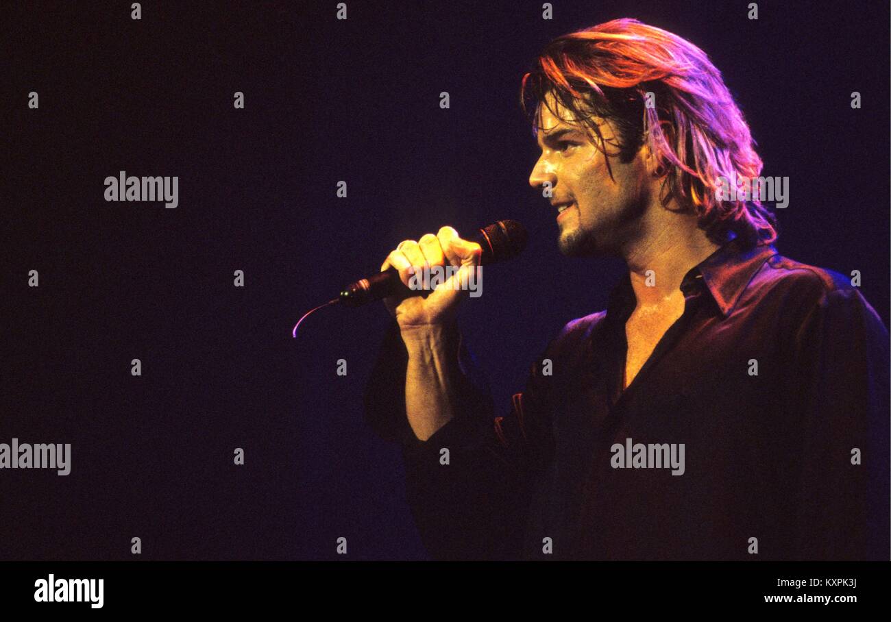 Ricky Martin performing live at Teatro Metropolitan in Mexico City in ...