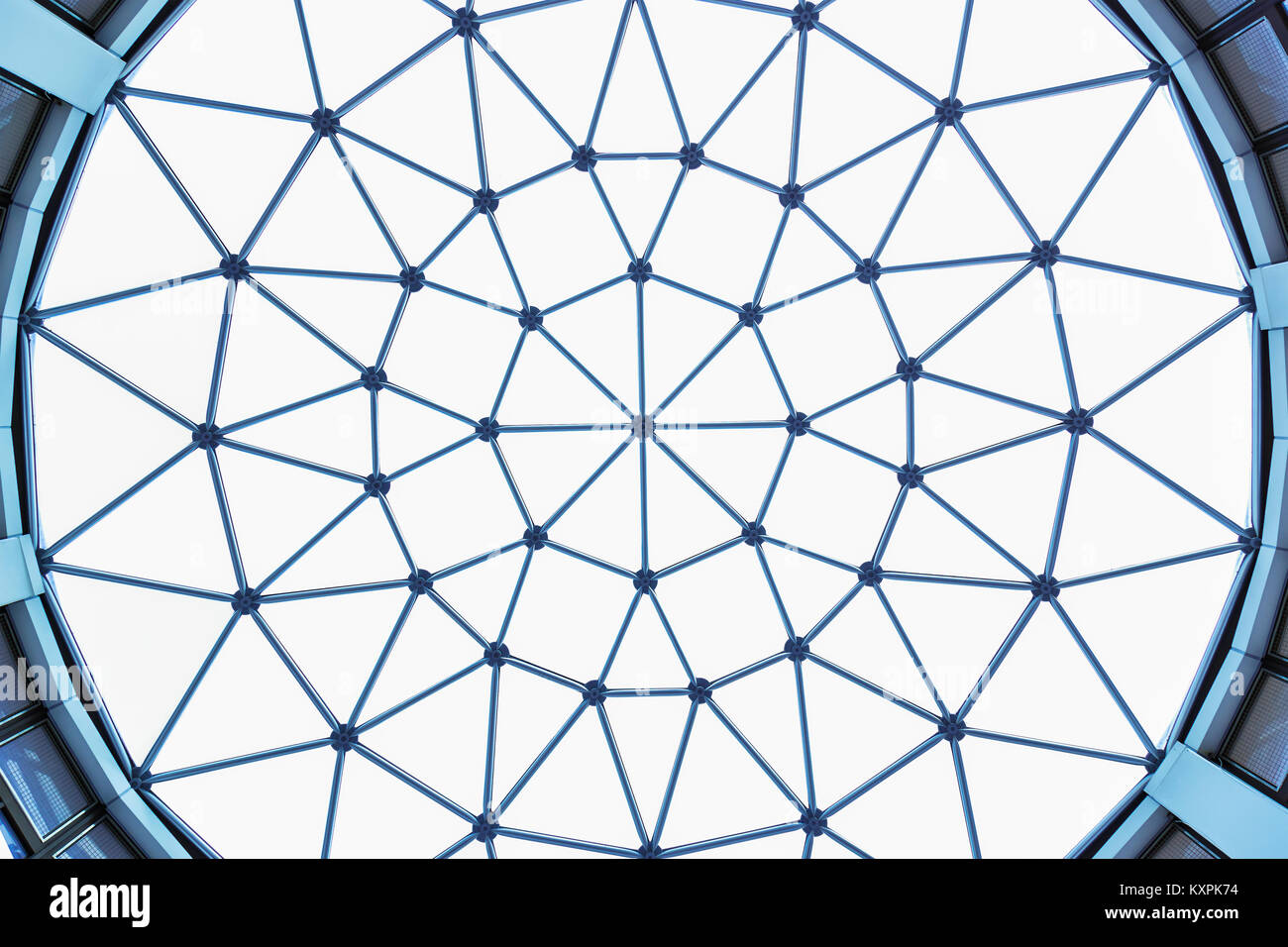 Structure of lattice of a dome over white Stock Photo - Alamy