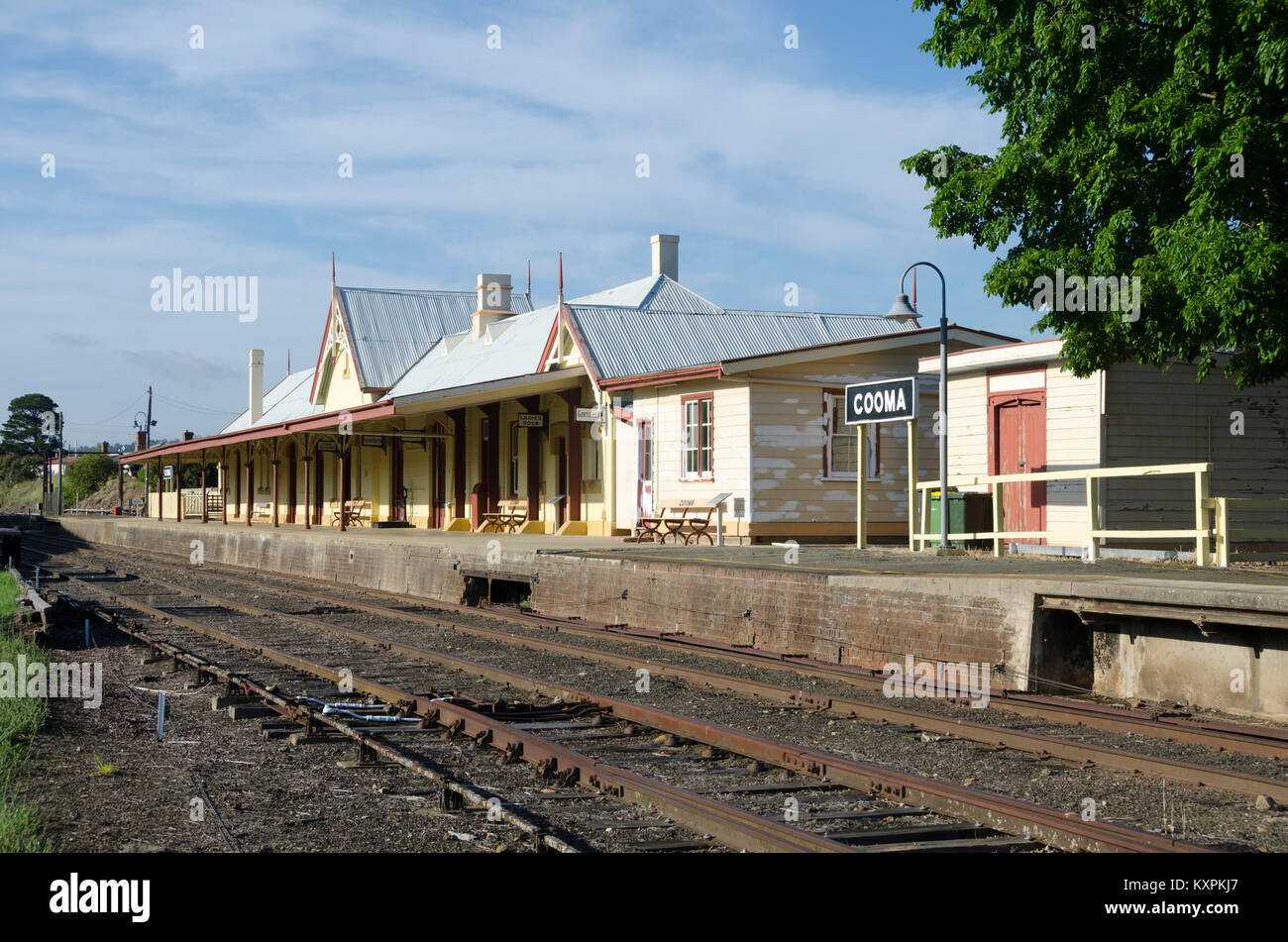 Railway station building at Cooma, New South Wales, Australia Stock ...