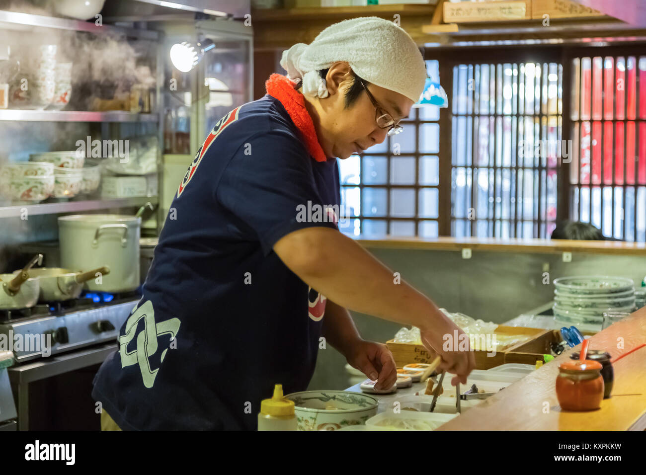HIMEJI, JAPAN - OCTOBER 25: Japanese Ramen chef in Himeji, Japan on ...