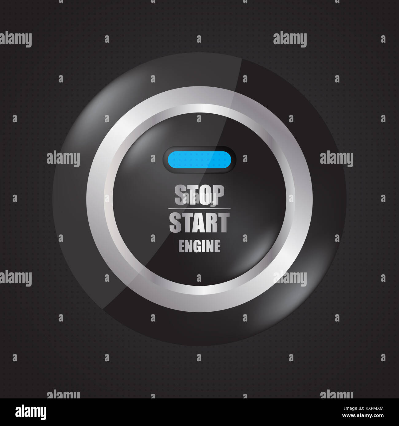 special stop-start engine button Stock Photo - Alamy