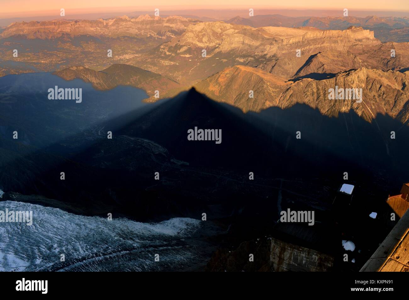 Landscape view across the mountains, Mont Blanc Stock Photo - Alamy