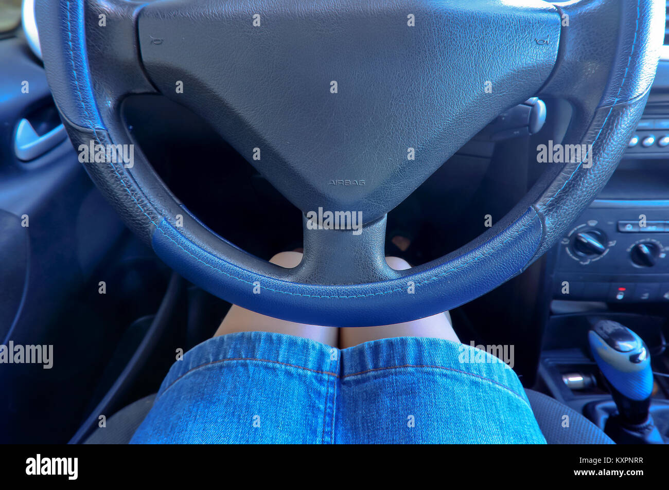 Behind wheel of car hi-res stock photography and images - Alamy