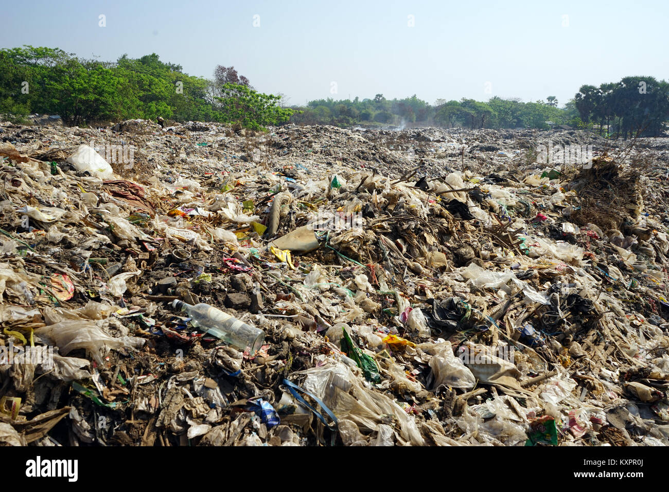 Big garbage with rubbish in Myanmar Stock Photo - Alamy