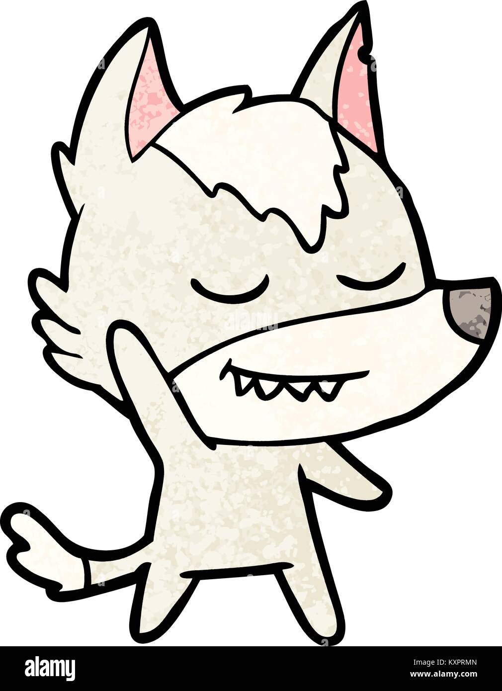 friendly cartoon wolf Stock Vector Image & Art - Alamy